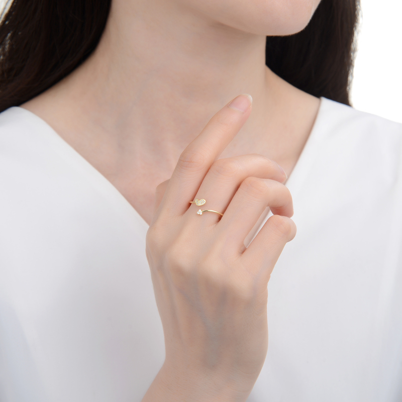 Anillo Mini Heart Gold - Isabella Jewelry