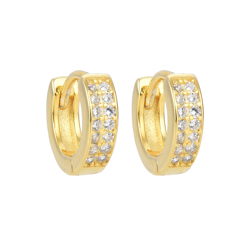 Mini Huggies dobles gold - Isabella Jewelry